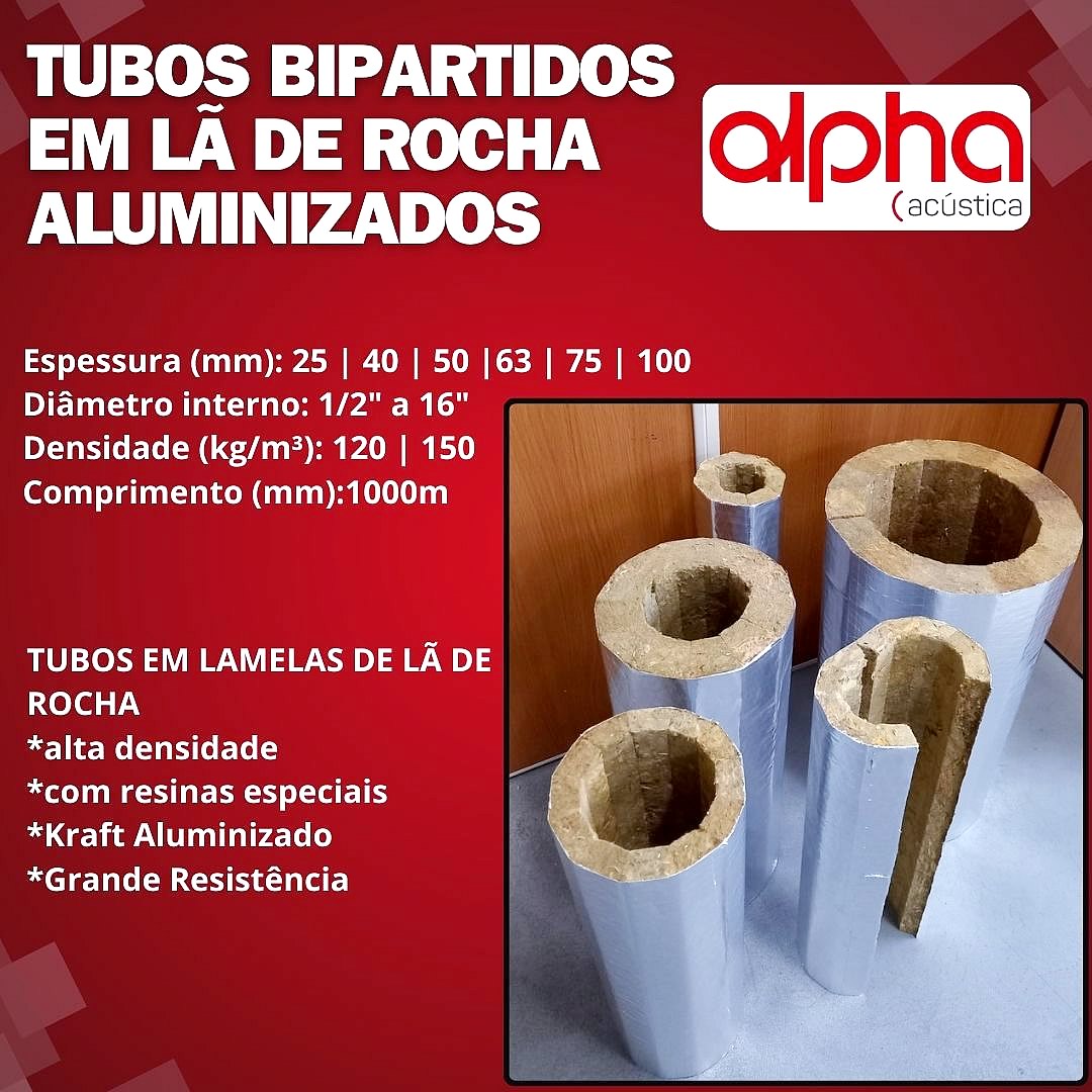 Tubos em Lamelas de Lã de Rocha Preço | Alpha Acústica